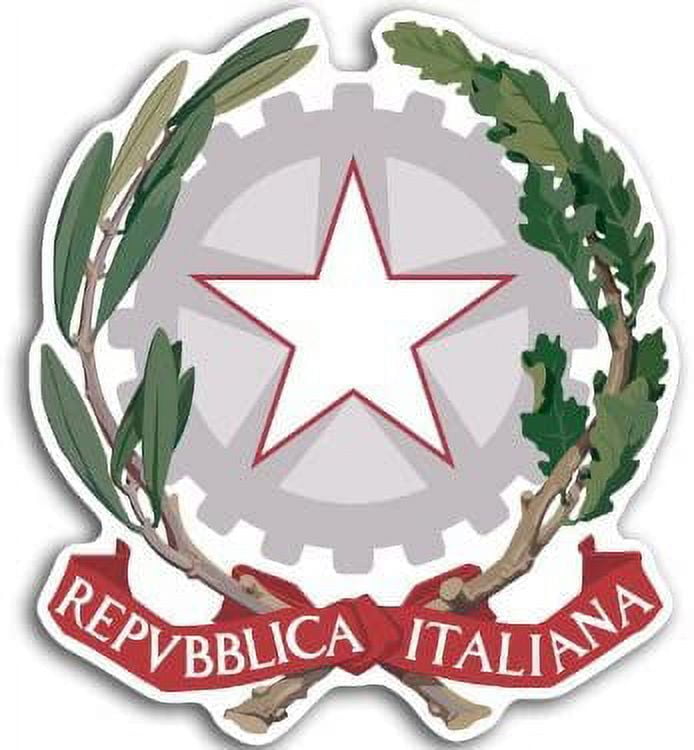 Italy Coat of Arms Shaped 3M Reflective sticker| Italia Italian Crest ...