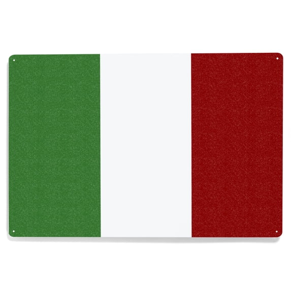 Italy Country Flag, Letterpress (12x18 Aluminum Art, Indoor Outdoor ...