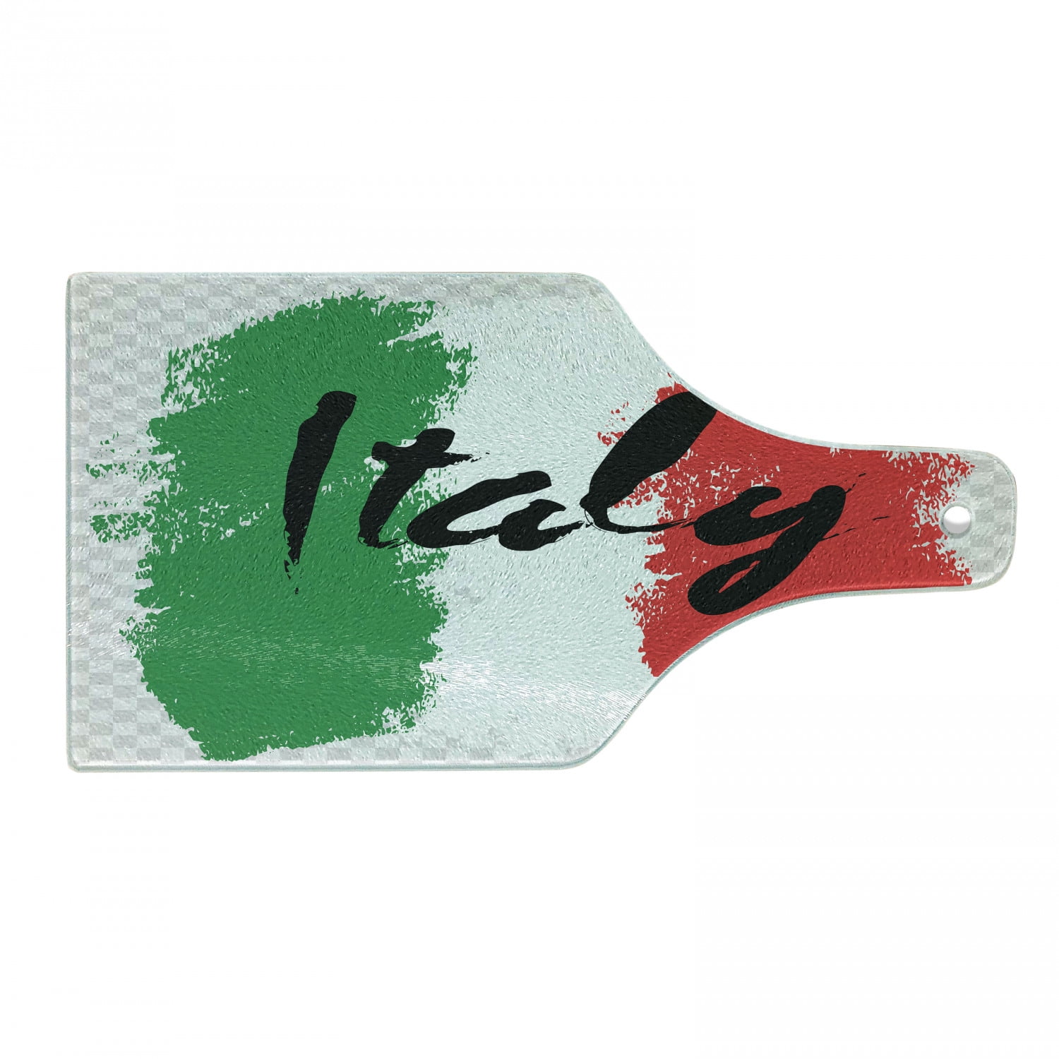 Italy Cutting Board, Hand Written Word on Italian Flag Colorful ...