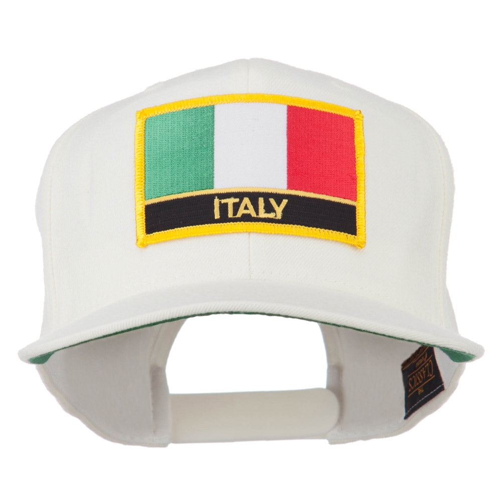 Italy Europe Flag Patched Flat Bill Cap - Natural OSFM - Walmart.com