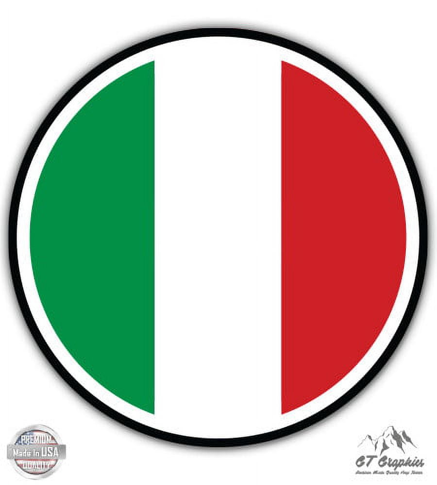 Italy Flag - 8" Vinyl Sticker - For Car Laptop I-Pad - Waterproof Decal ...