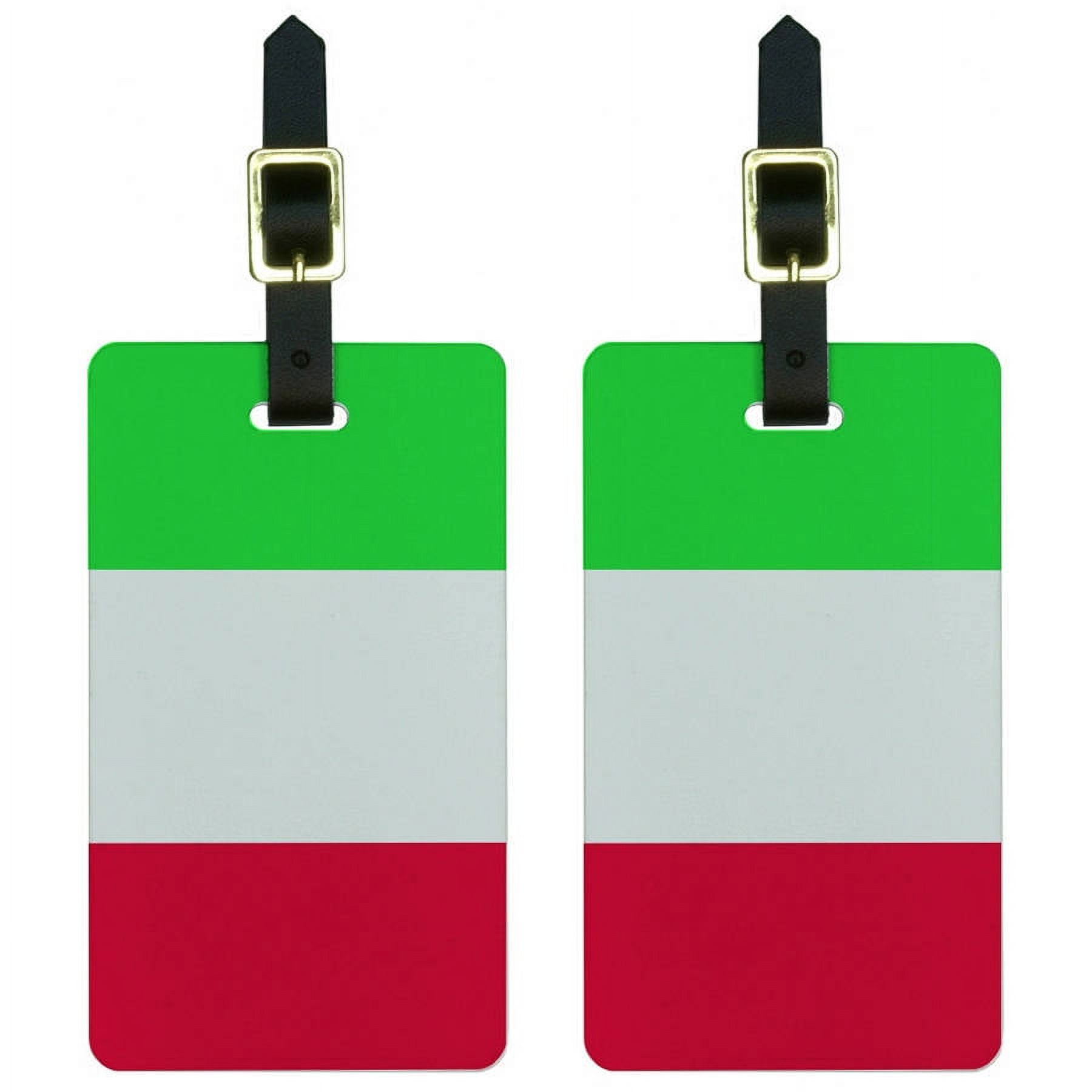 Italy Flag Luggage Tags Suitcase Carry-On ID, Set of 2 - Walmart.com