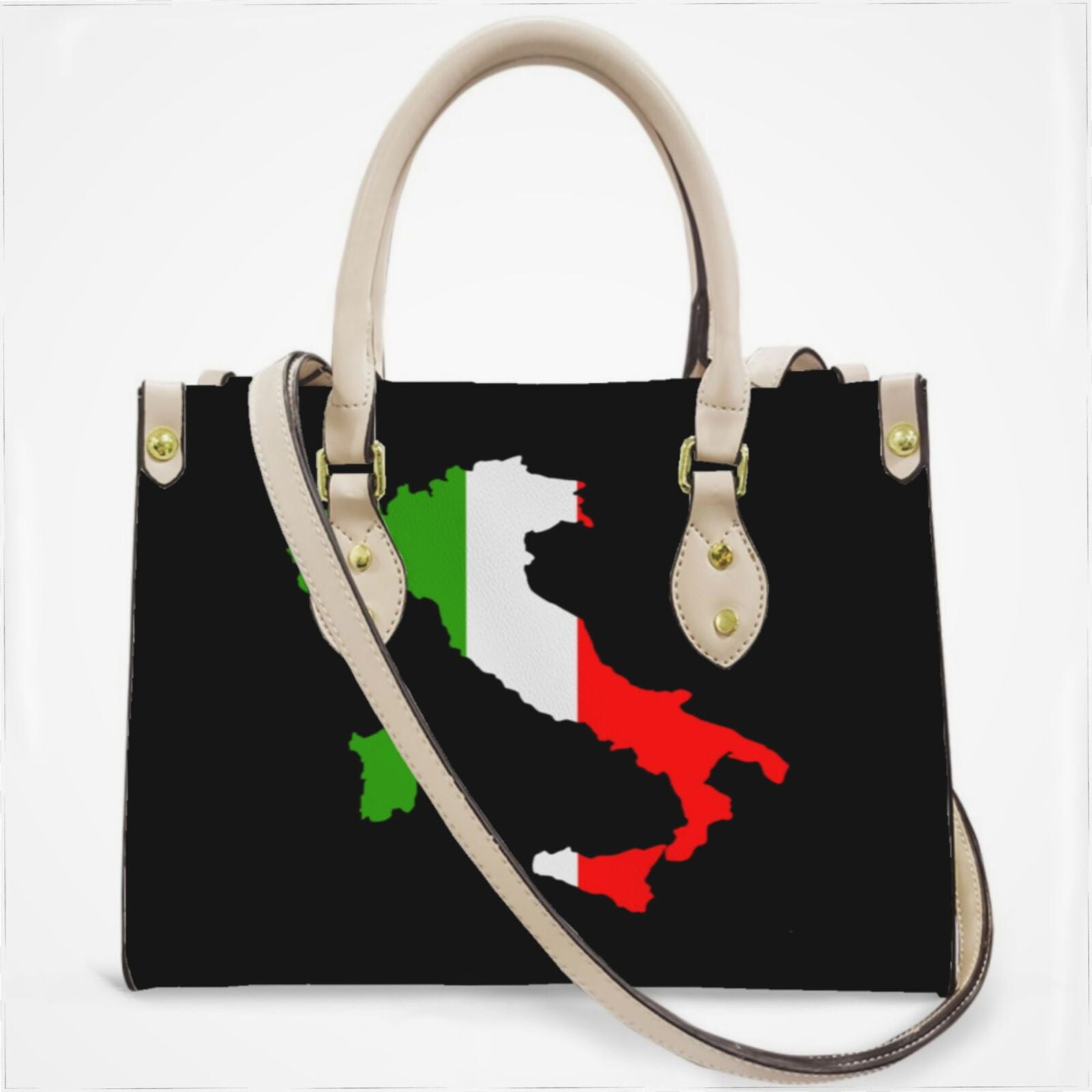 Italy Flag Map Cross Body Bags For Women Small Leather Female Handbags ...