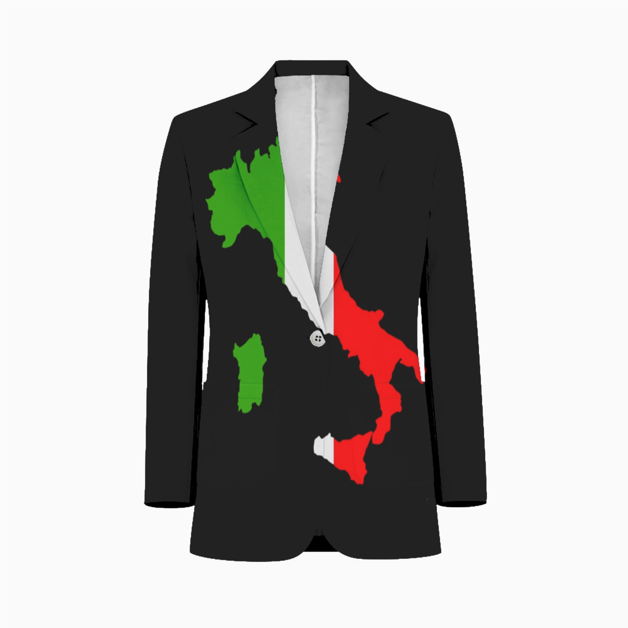Italy Flag Map Mens Suits Shawl Collar Slim Fit Suit Mens Groom Jacket ...