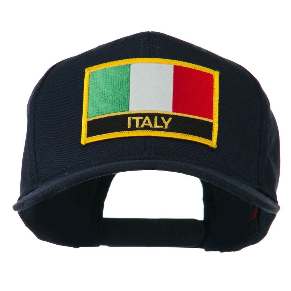 Italy Flag Patched Twill Pro Style Cap - Navy OSFM - Walmart.com