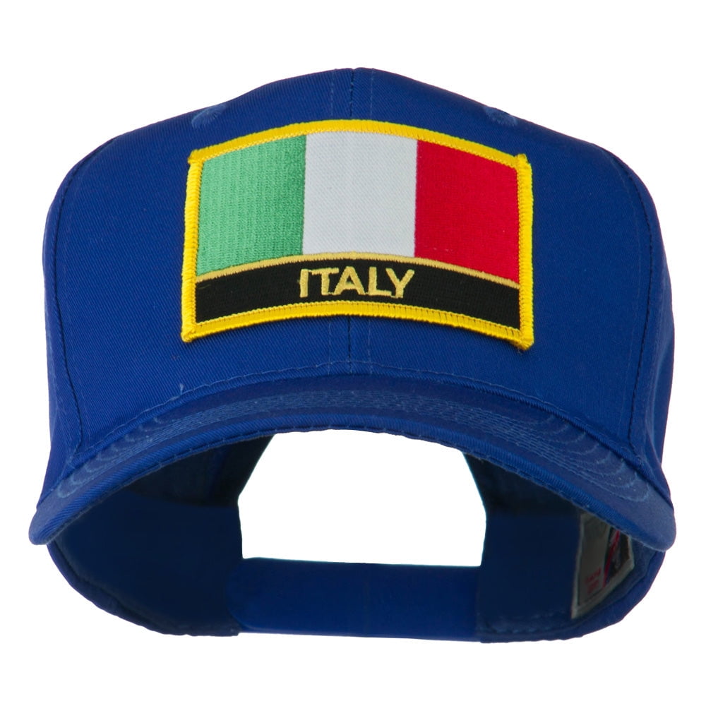 Italy Flag Patched Twill Pro Style Cap - Royal OSFM - Walmart.com