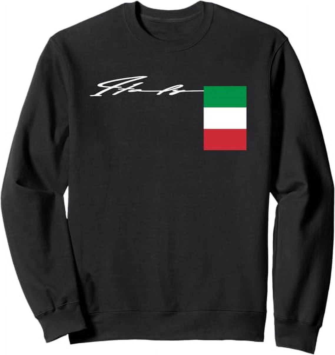 Italy Flag Signature Patriotic Pole Sweatshirt - Walmart.com