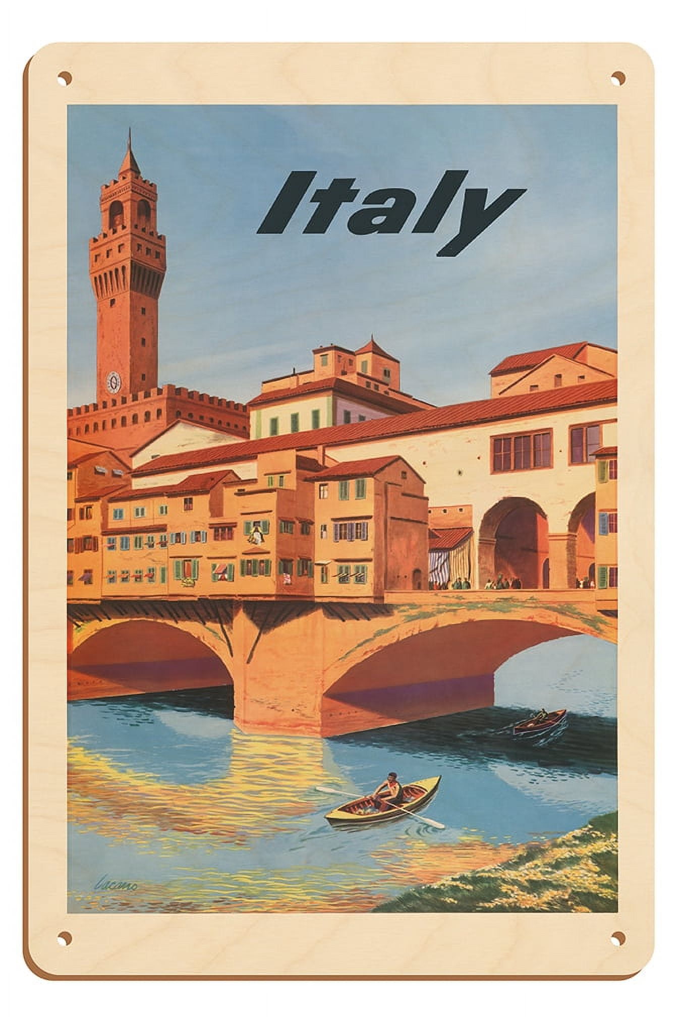Italy Florence Firenze - Vintage Travel Poster by Frank Lacano c.1950s ...