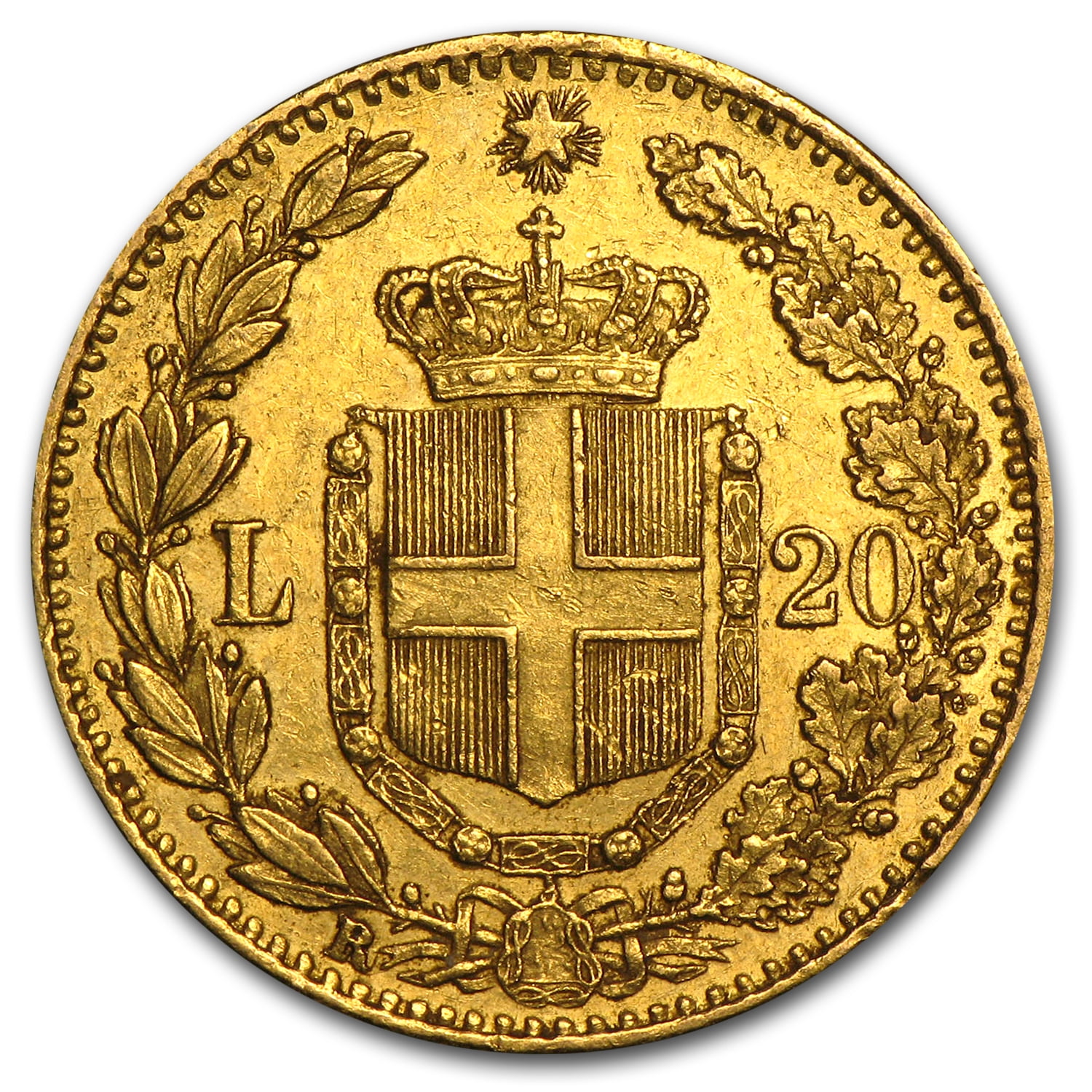 Italy Gold 20 Lire Coin (Random Years, Avg Circ, 0.1867 Ounce ...