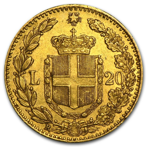 Italy Gold 20 Lire Coin (Random Years, Avg Circ, 0.1867 Ounce ...