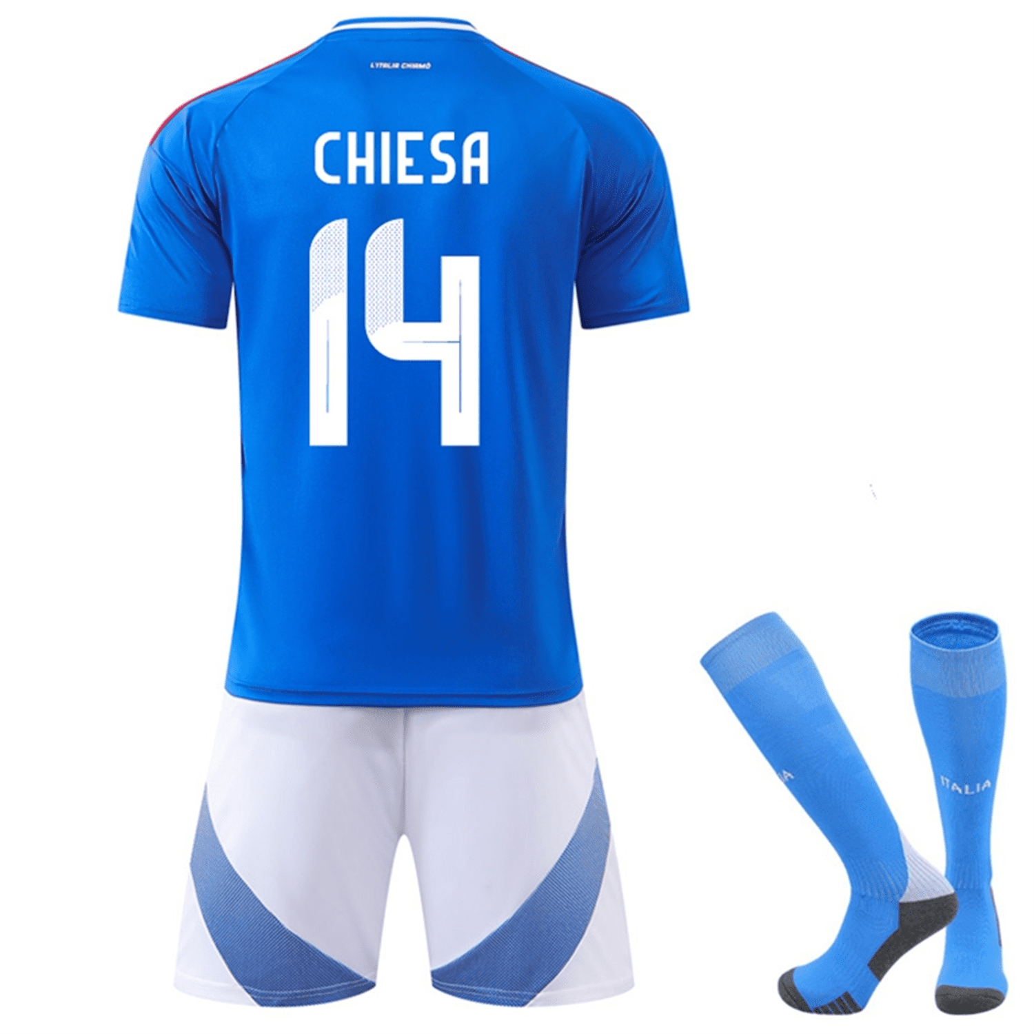 Italy Home UEFA Euro Cup 2024 #14 Chiesa Soccer Jersey - Walmart.com