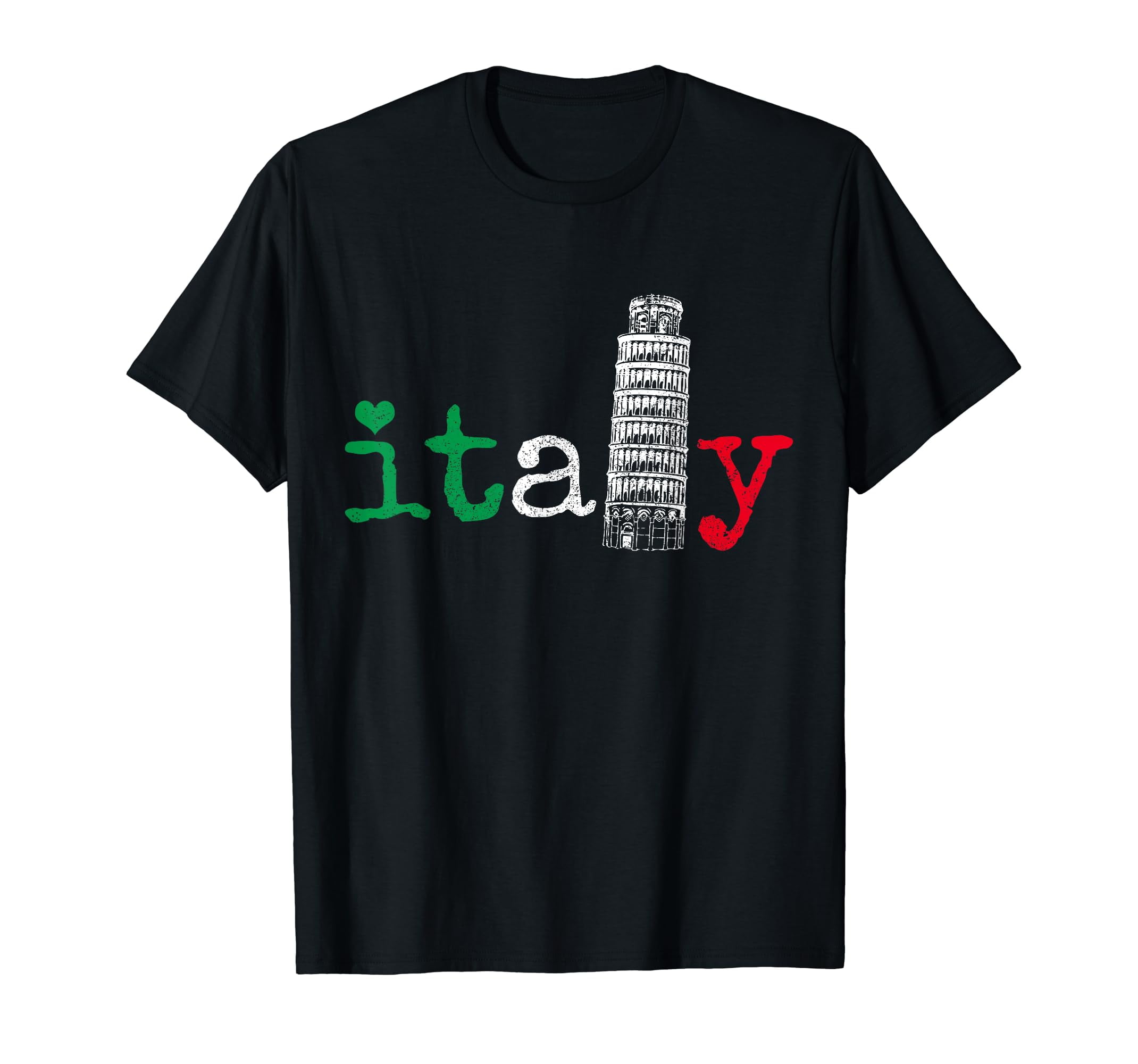 Italy Italia Italian Flag Pride Leaning Tower Of Pisa T-Shirt Men Women ...