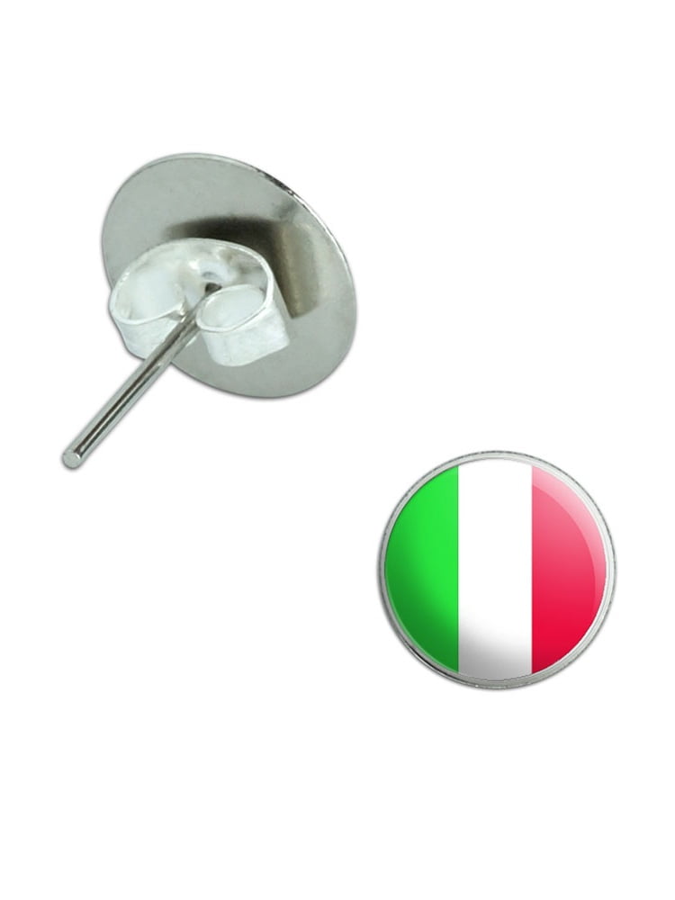 Italy Italian Flag Pierced Stud Earrings - Walmart.com
