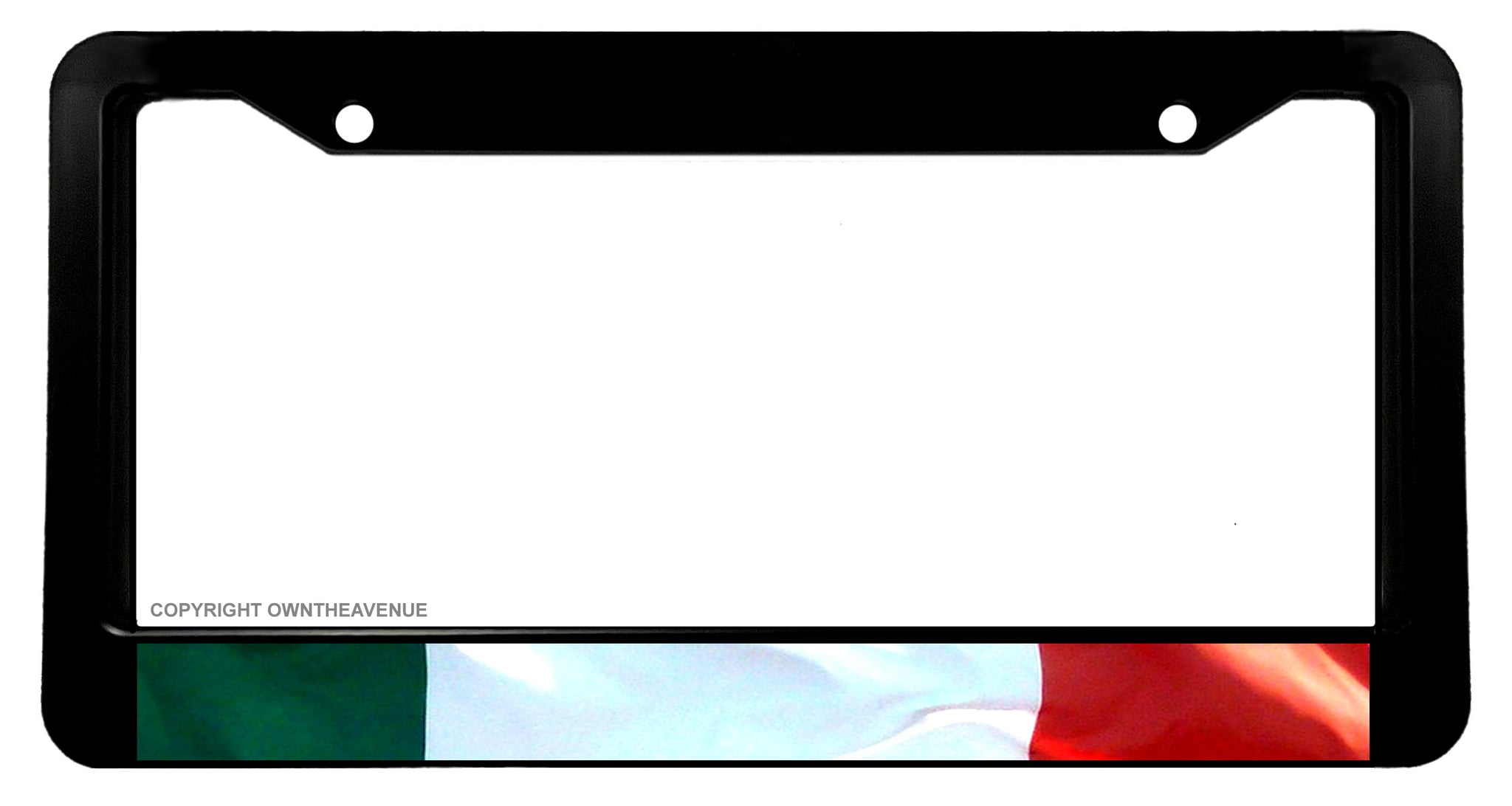 Italy Italian Flag Wavey Racing Drifting Euro License Plate Frame ...