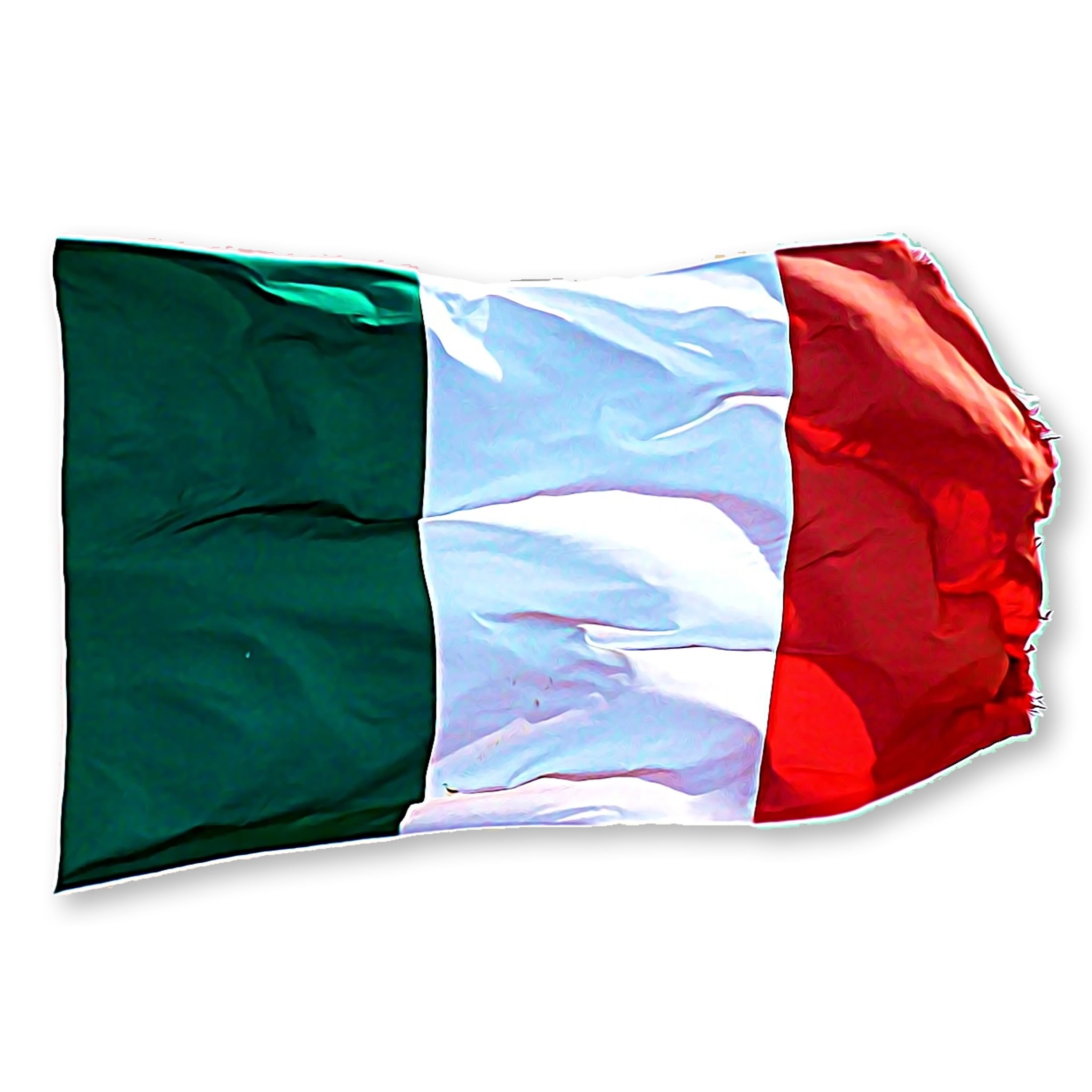 Italy Italian Flag Wavey Rugged Vintage Style Sticker Decal 3.75 ...