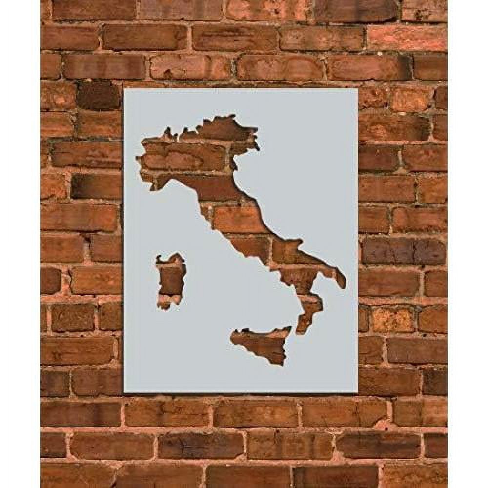 Italy Map Stencil Template - Reusable Stencil - - Walmart.com