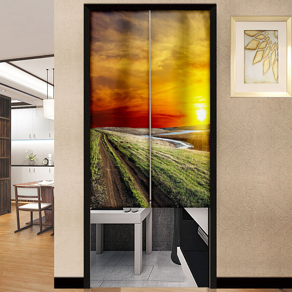 Italy Nature House Print Door Curtain Chinese Panel Japanese Style ...