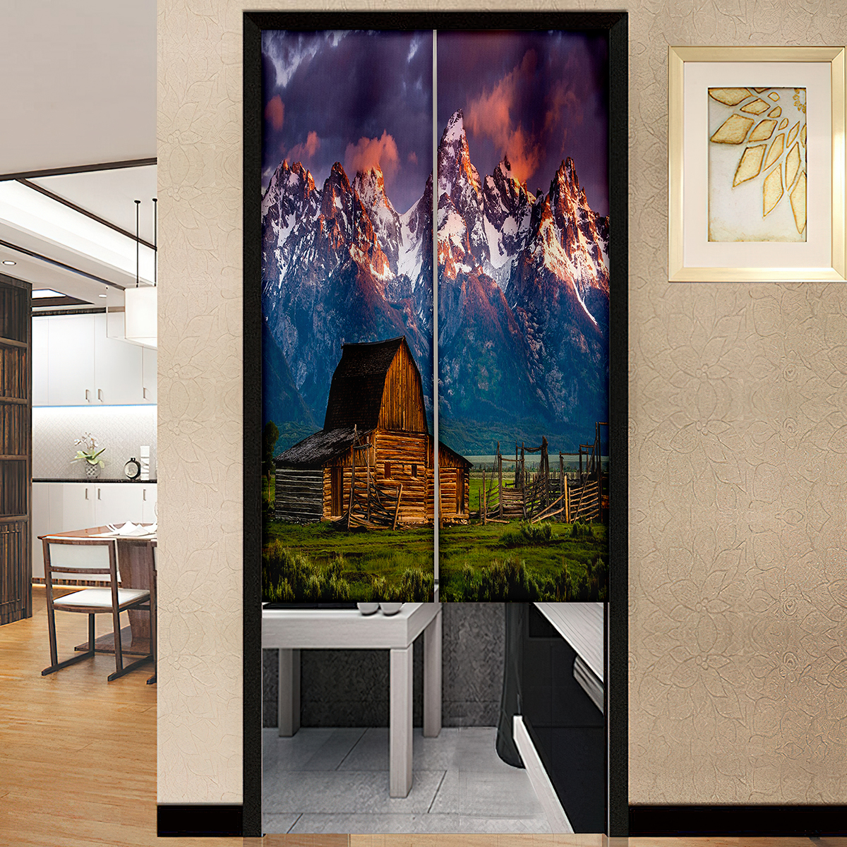 Italy Nature House Print Door Curtain Chinese Panel Japanese Style ...