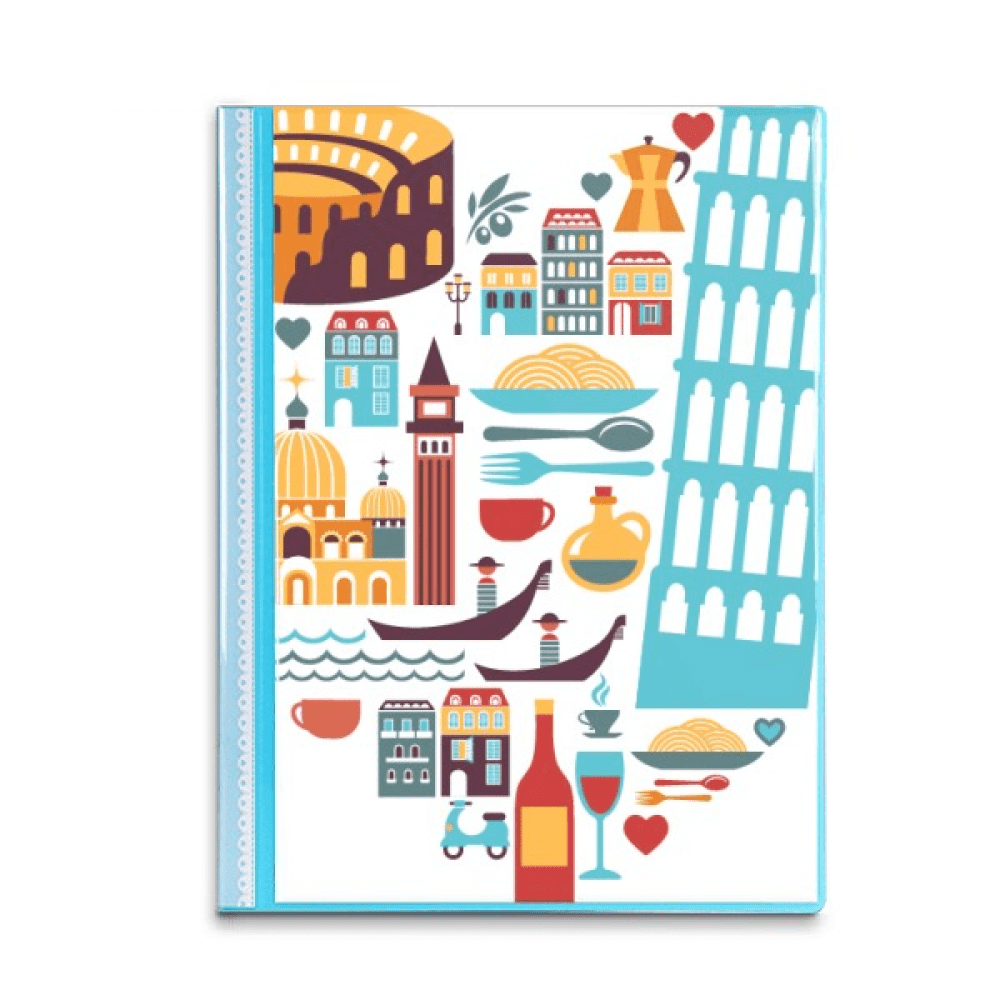 Italy Roman Theater Heart Book Sheet Protectors Portfolio Binder Folder ...