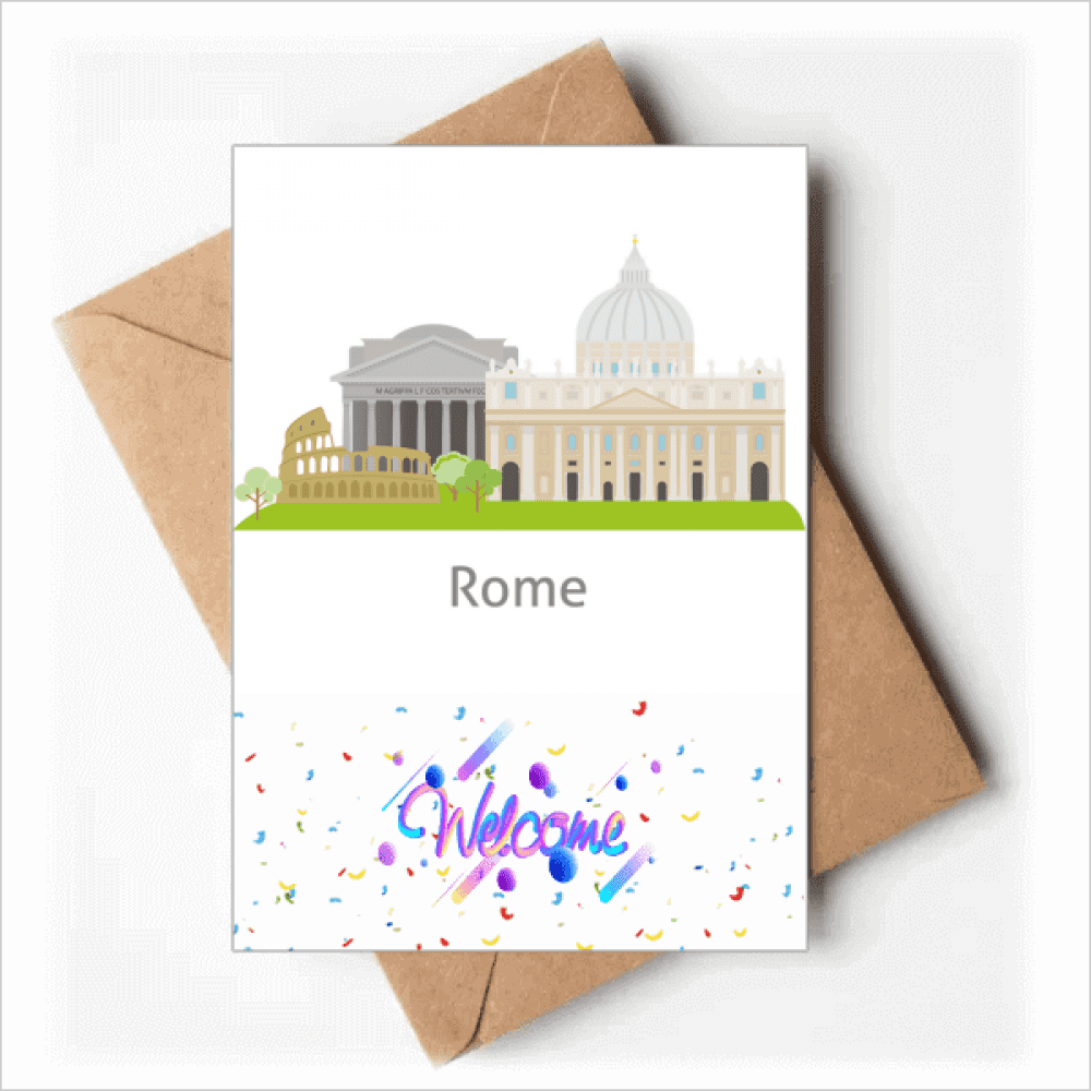 Italy Rome Landscape National Landmark Welcome Back Greeting Cards ...