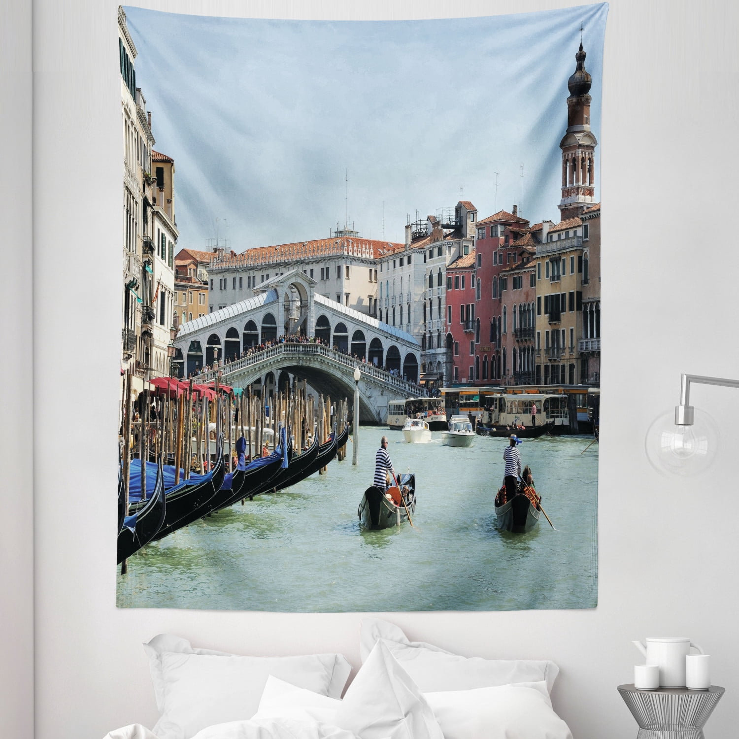 Italy Tapestry, Famous Landscape of Venice Gondolas and Architecture ...