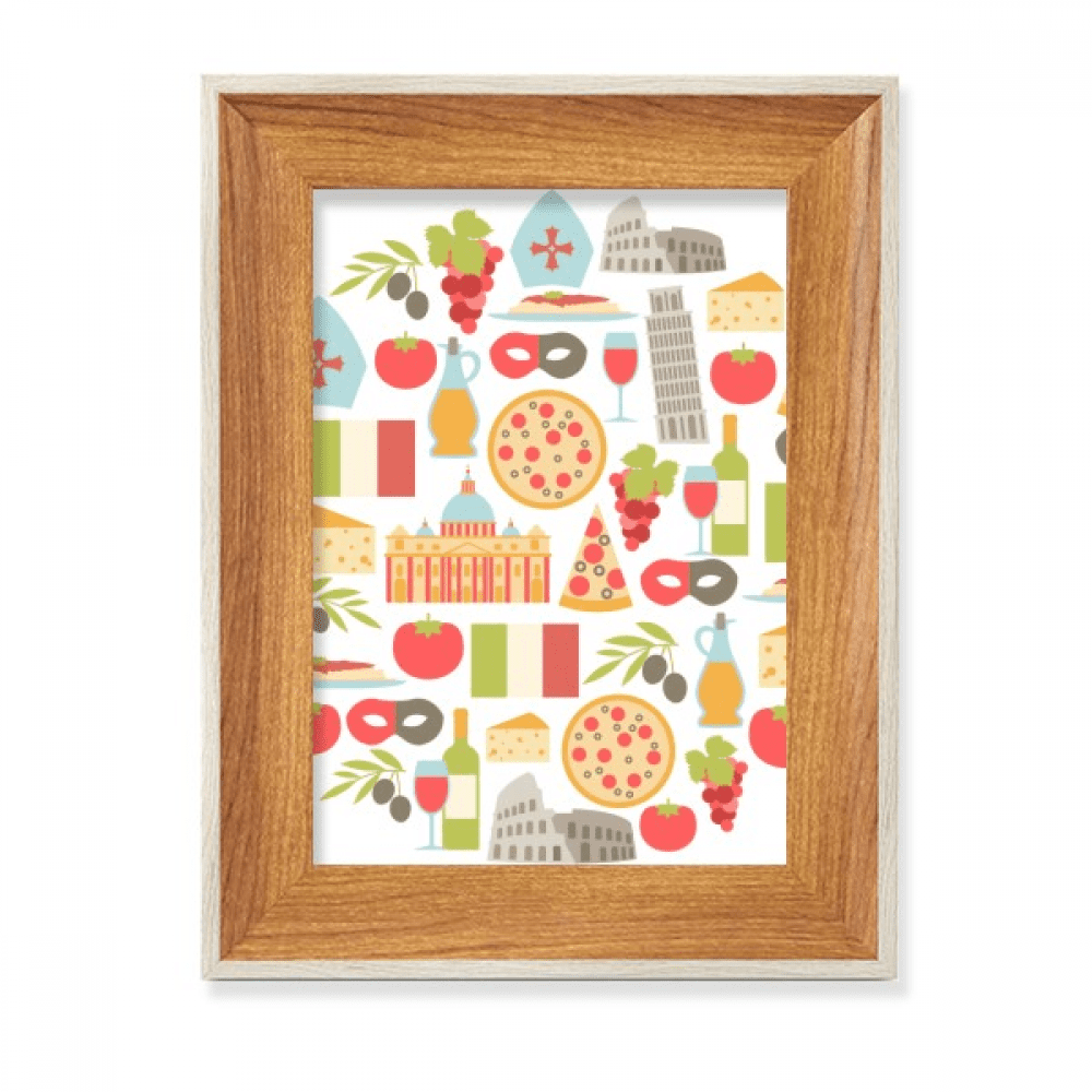 Italy The Leaning Tower of Pisa Roman Desktop Wooden Photo Frame ...