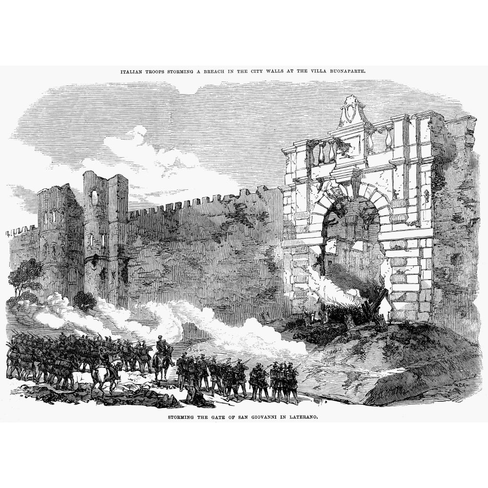 Italy: Unification, 1870. /N'Storming The Gate Of San Giovanni In ...