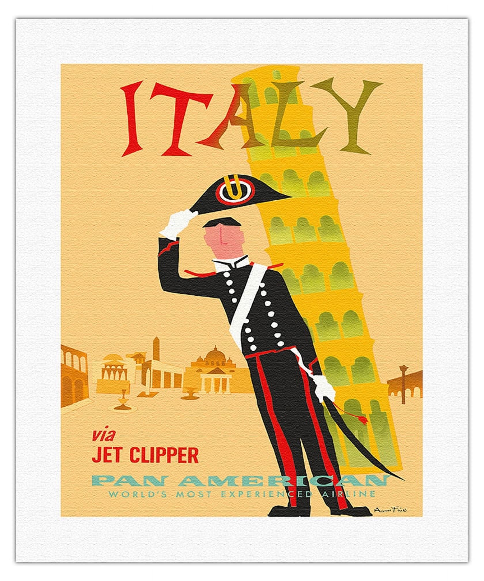Italy via Jet Clipper - Italian Carabinieri on Leaning Tower Pisa ...