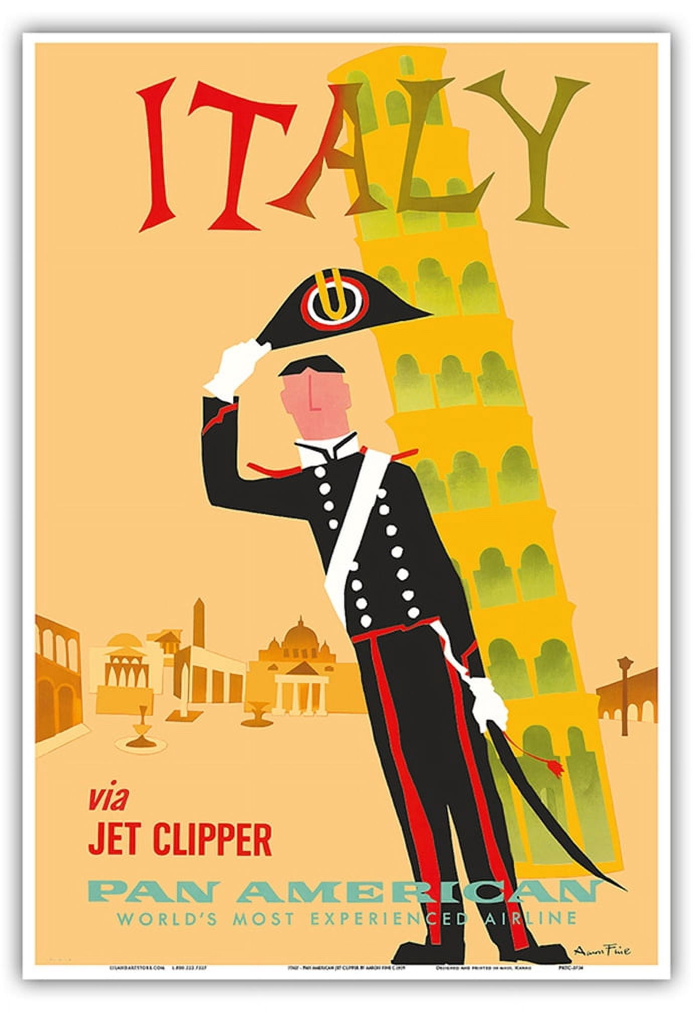 Italy via Jet Clipper - Italian Carabinieri on Leaning Tower Pisa ...