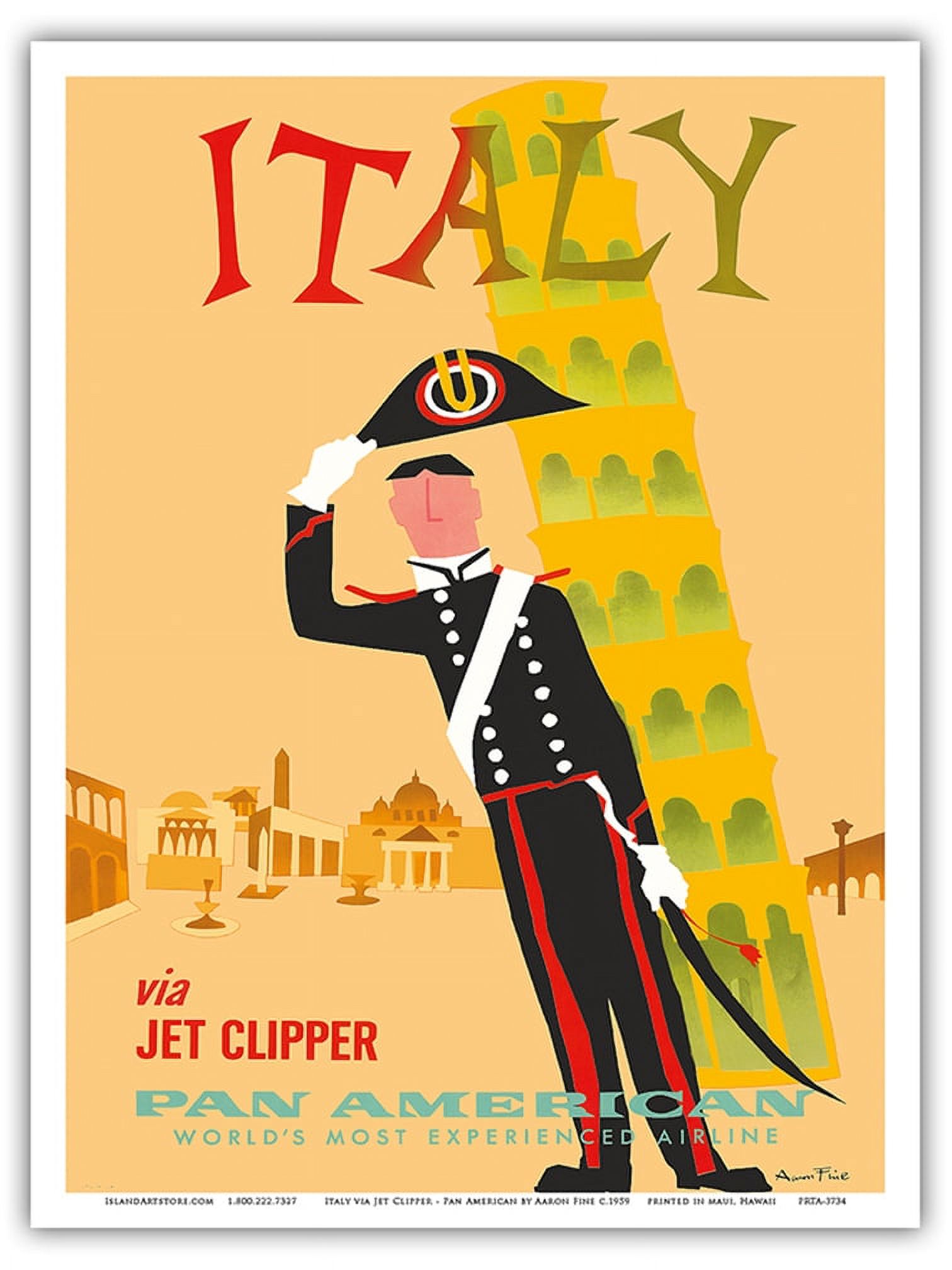 Italy via Jet Clipper - Pan American World Airways - Italian ...