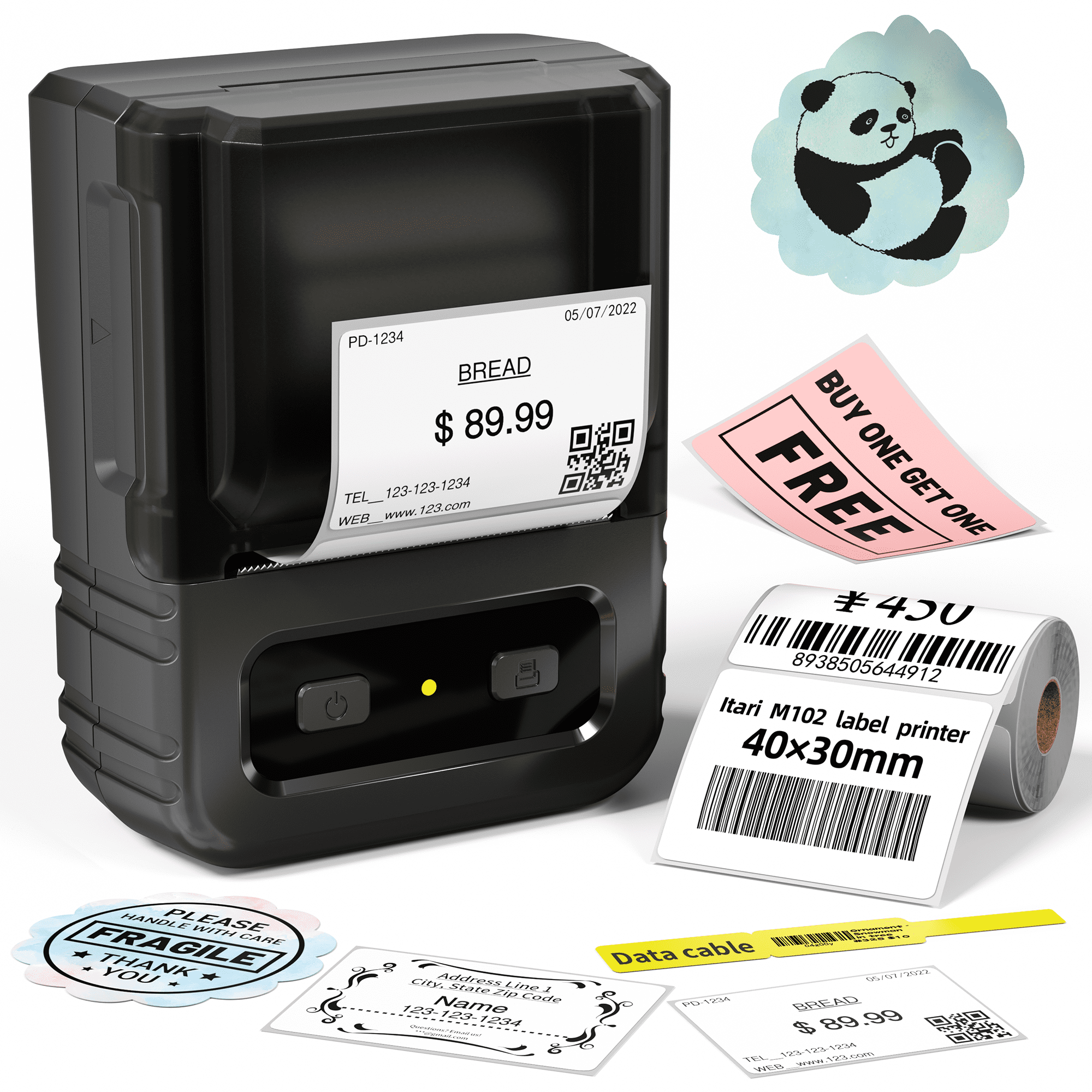 Itari Label Maker with Tape, M102 Bluetooth Sticker Maker, Portable ...
