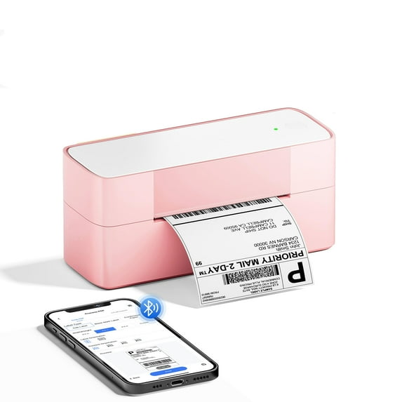 Itari Thermal Shipping Label Printer, 245BT Pink Thermal Label Printer ...