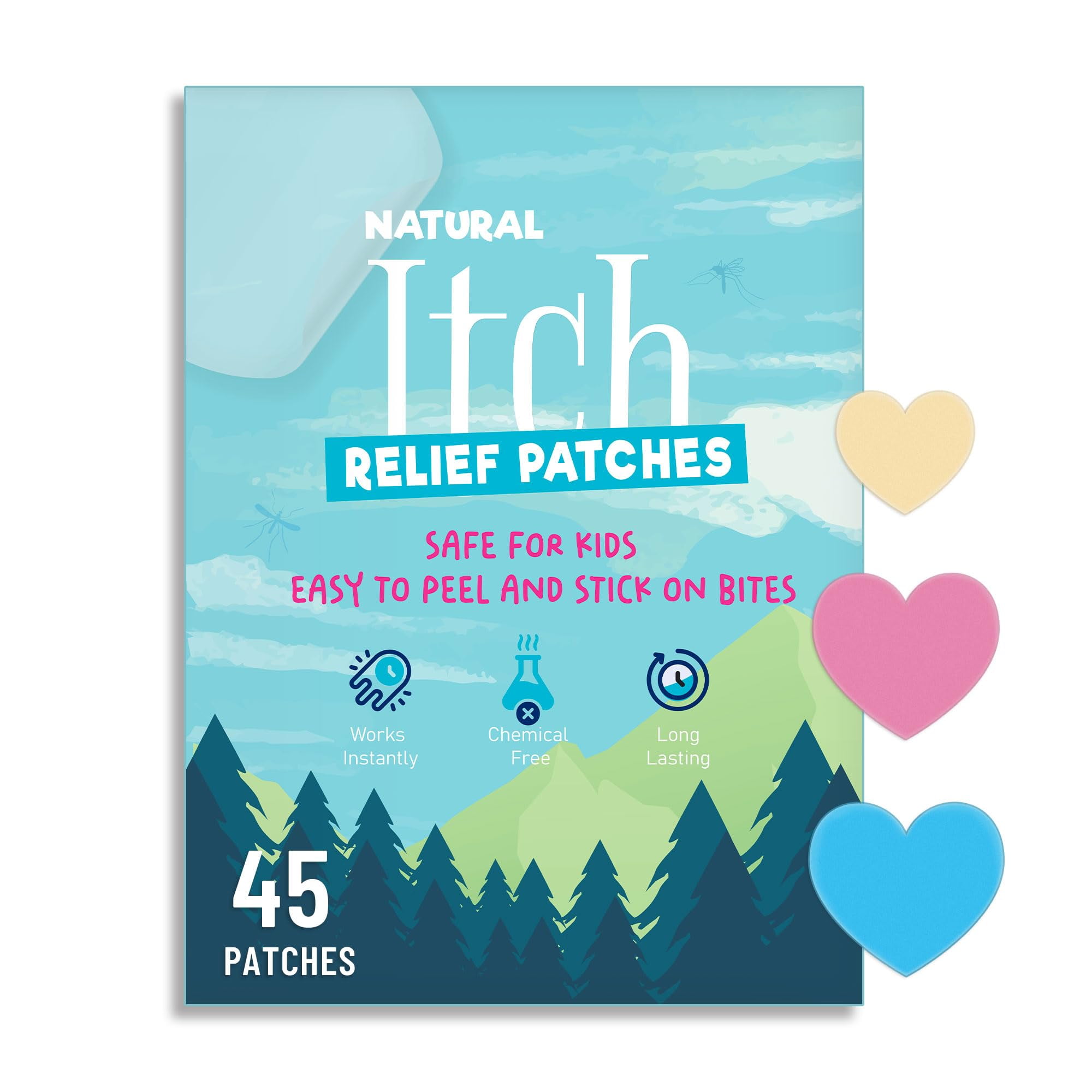 Itch Relief Patches for Kids 45 Colorful Patches, Anti Itch Stickers ...