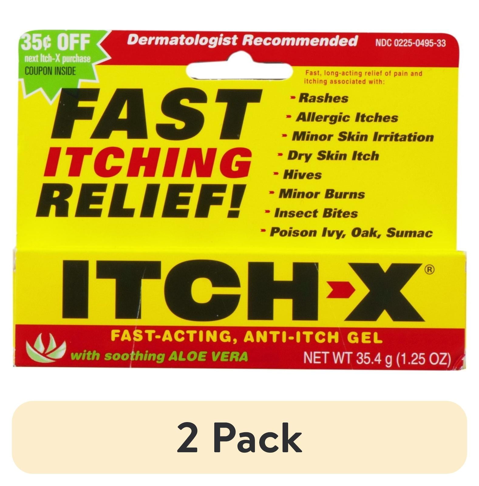 (2 pack) Itch-X Anti-Itch Gel Itch Relief 1.25 Oz Each - Walmart.com