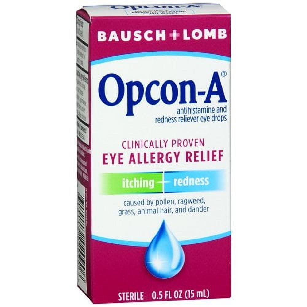 Itching & Redness Reliever Eye Drops 0.5 fl By Opcon-A - Walmart.com