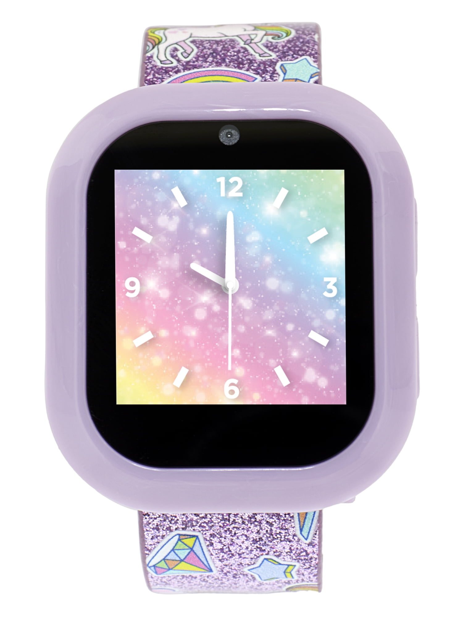 Itech Junior Kids Girls Glitter Unicorn Bluetooth Enabled Smartwatch ...
