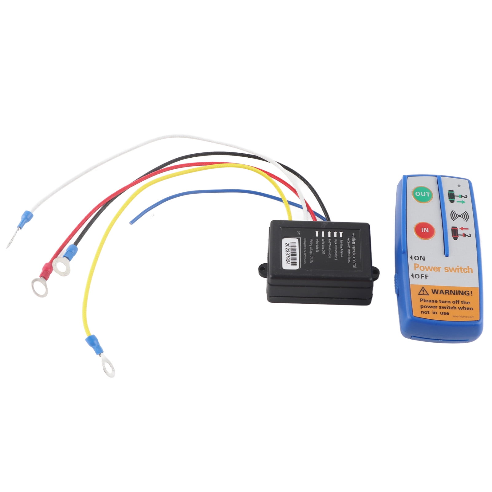 12V Electric Winch Wireless Remote Control System Transmitter Receiver ...