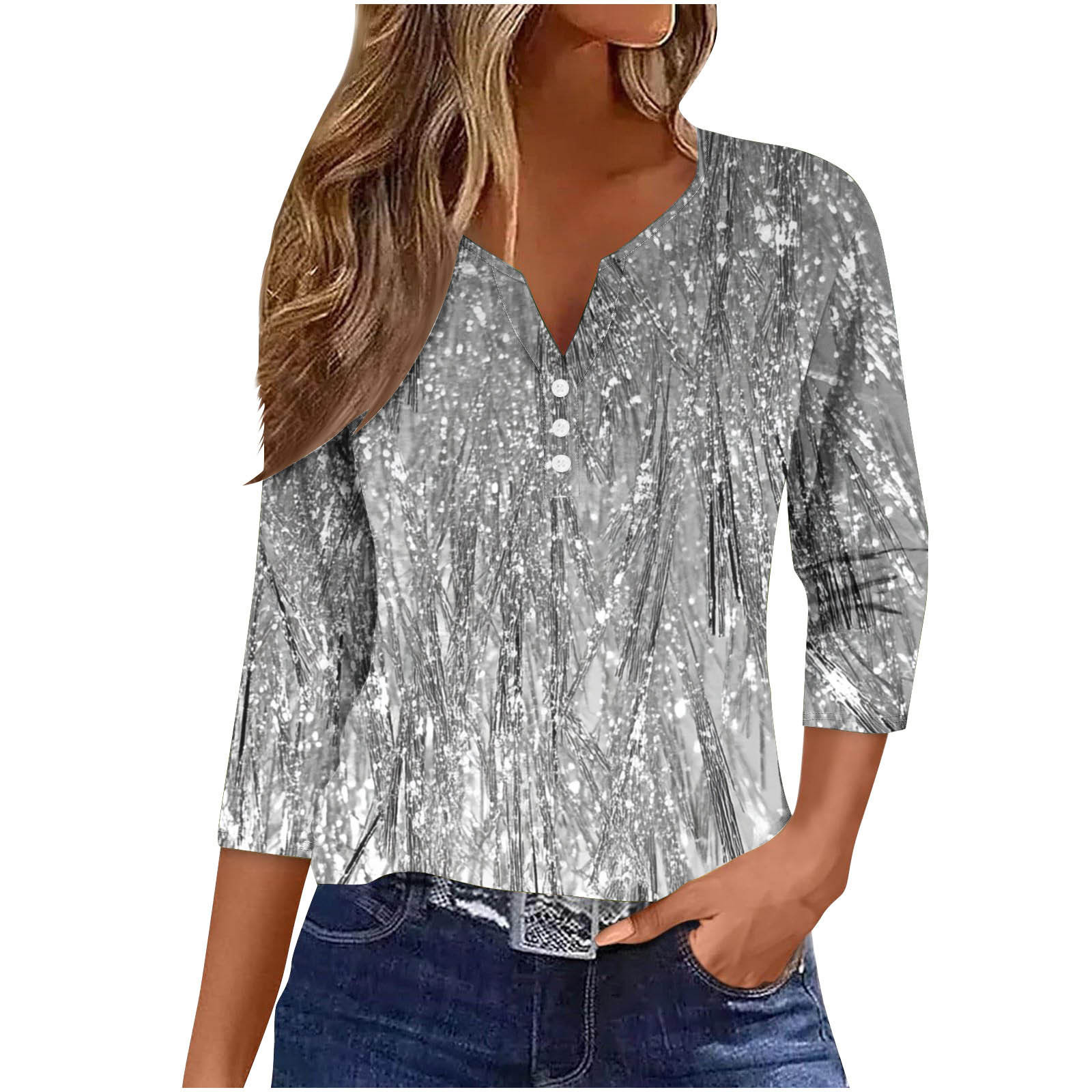 SHE IS My Items Long Sleeve V Neck Shirts for Women Pack Graphic ...