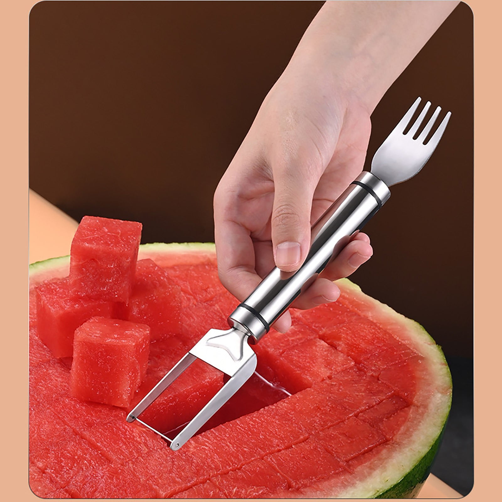 Items Viflosae 2-in-1 Watermelon Fork Slicer, 2024 New Watermelon ...