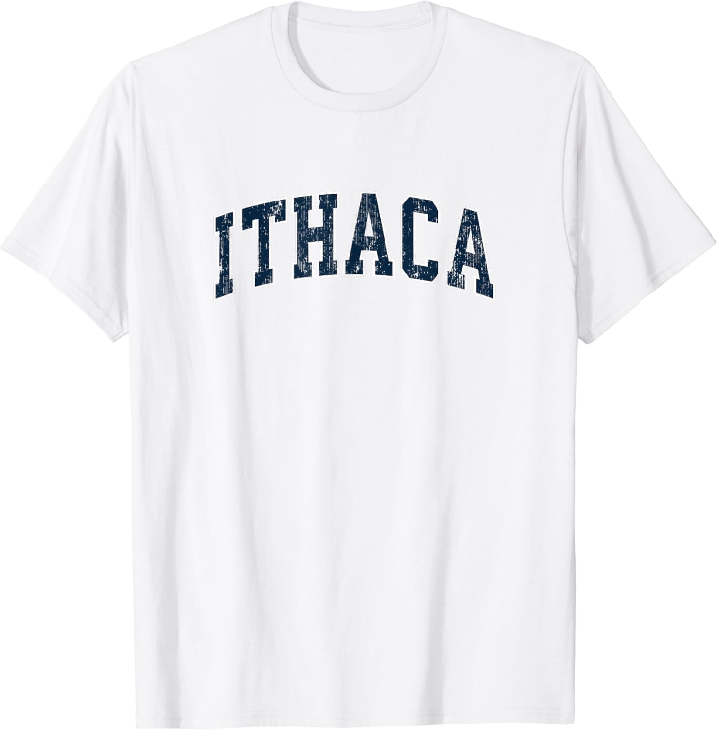 Ithaca New York NY Vintage Sports Design Navy Design T-Shirt - Walmart.com