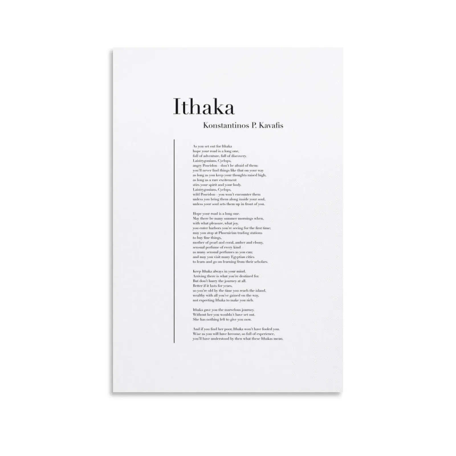 Ithaka by Konstantinos P. Kavafis Canvas Painting vintage home decor ...