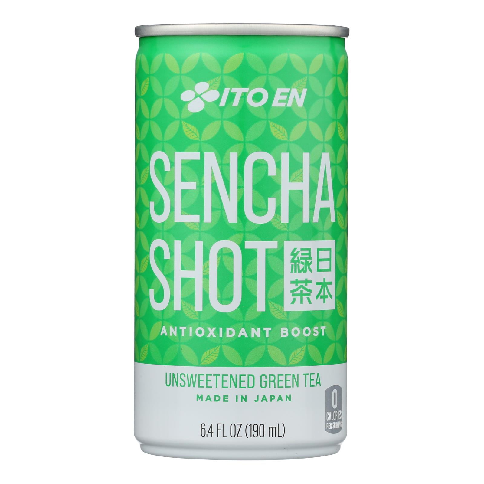 Ito En Unsweetened Japanese Green Tea Sencha Shot- Case of 30 - 6.4 oz ...