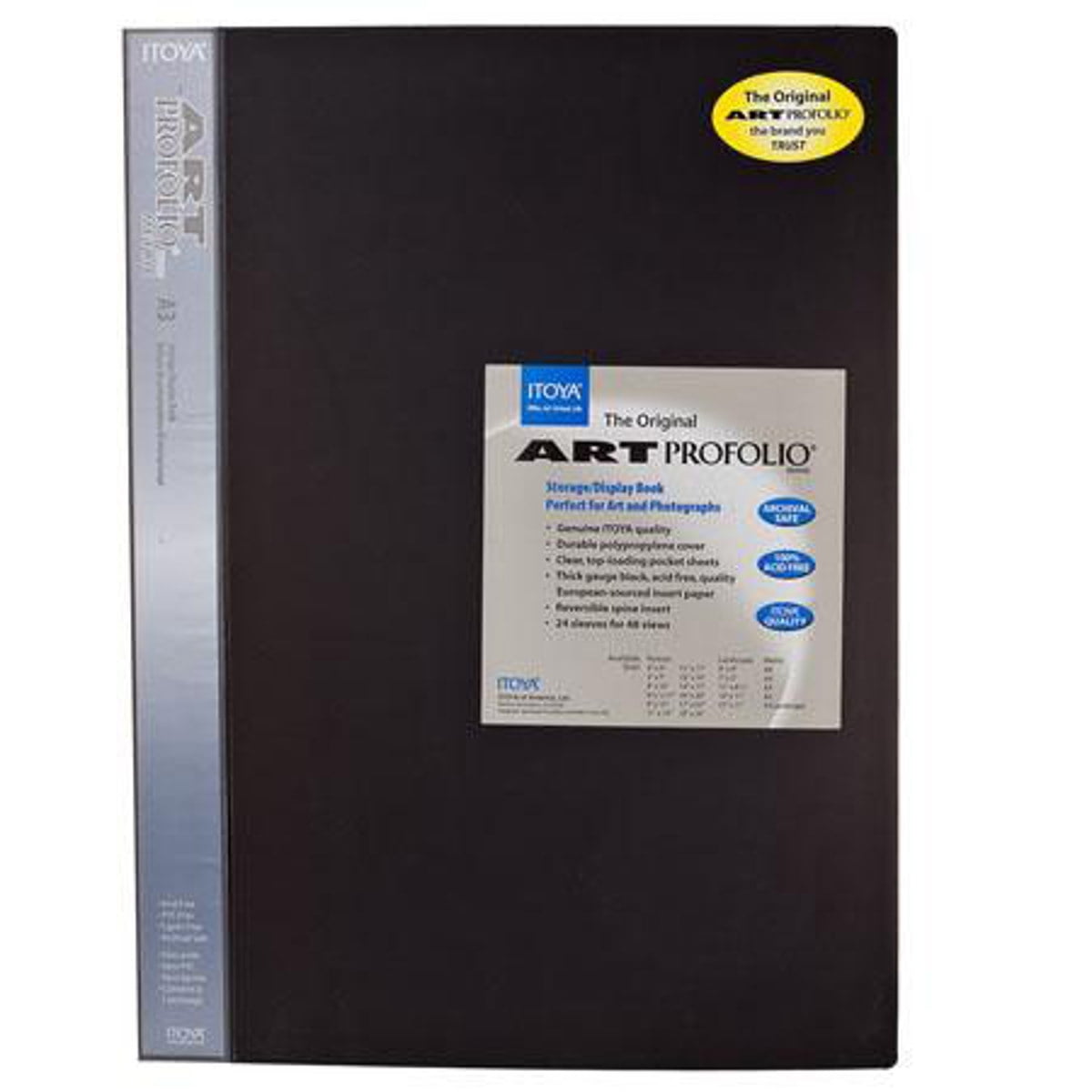 Itoya 8-1/4x11-3/4" Art Profolio Presentation Book with 24 Sleeves for 48 Views, A4 Size ...