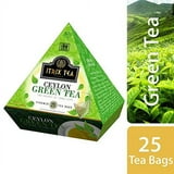 Itrix Ceylon Green Tea - Brew as Hot Tea or Iced Tea - Individual Pyramid-Style Tea Sachets - 25 ...