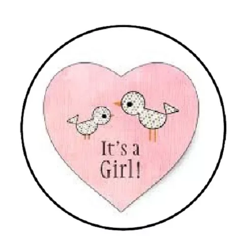 Its A Girl Birds & Heart Sticker Phone Decal Water Bottle Stickers Car ...