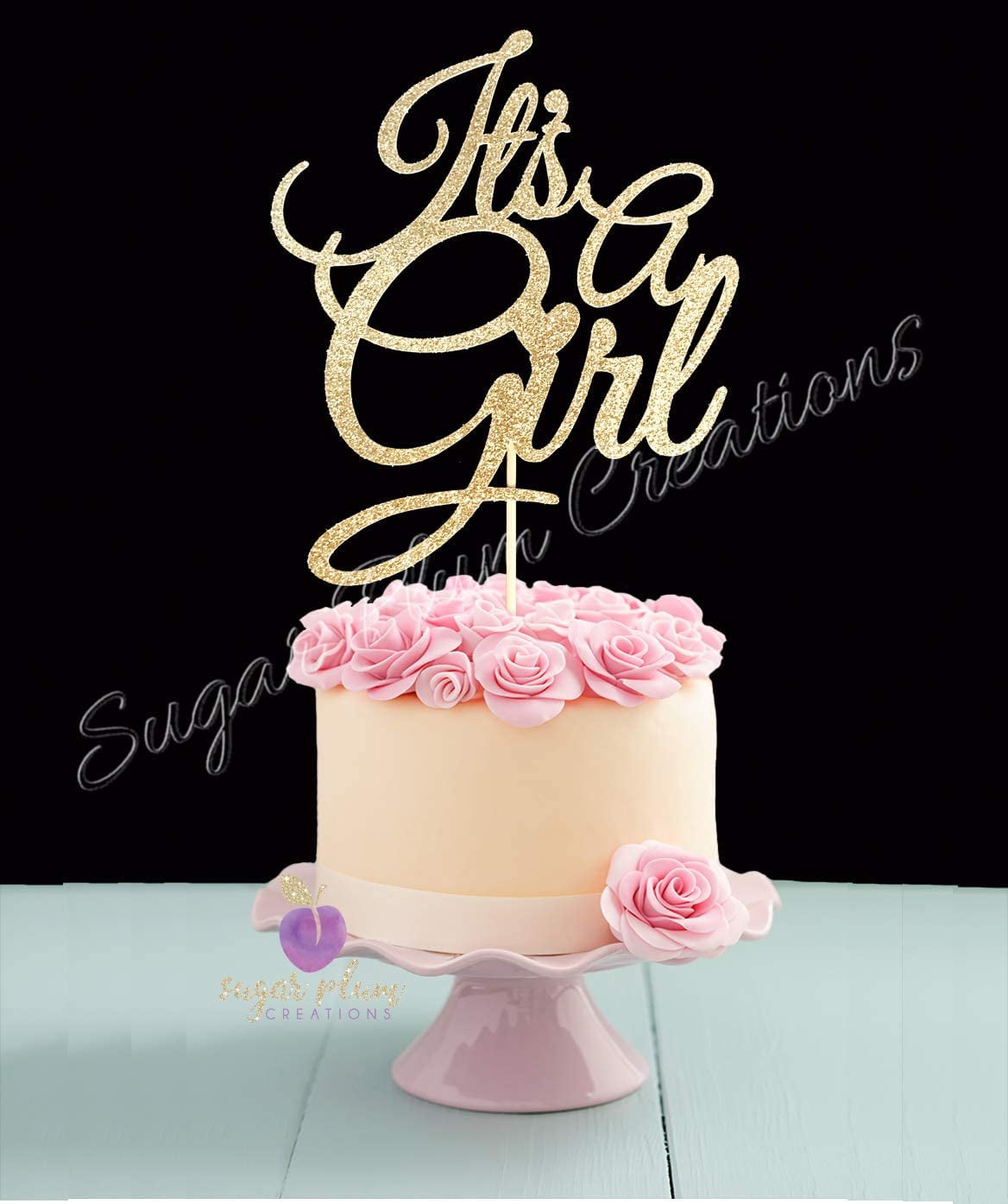 Its A Girl Cake Topper - Walmart.com