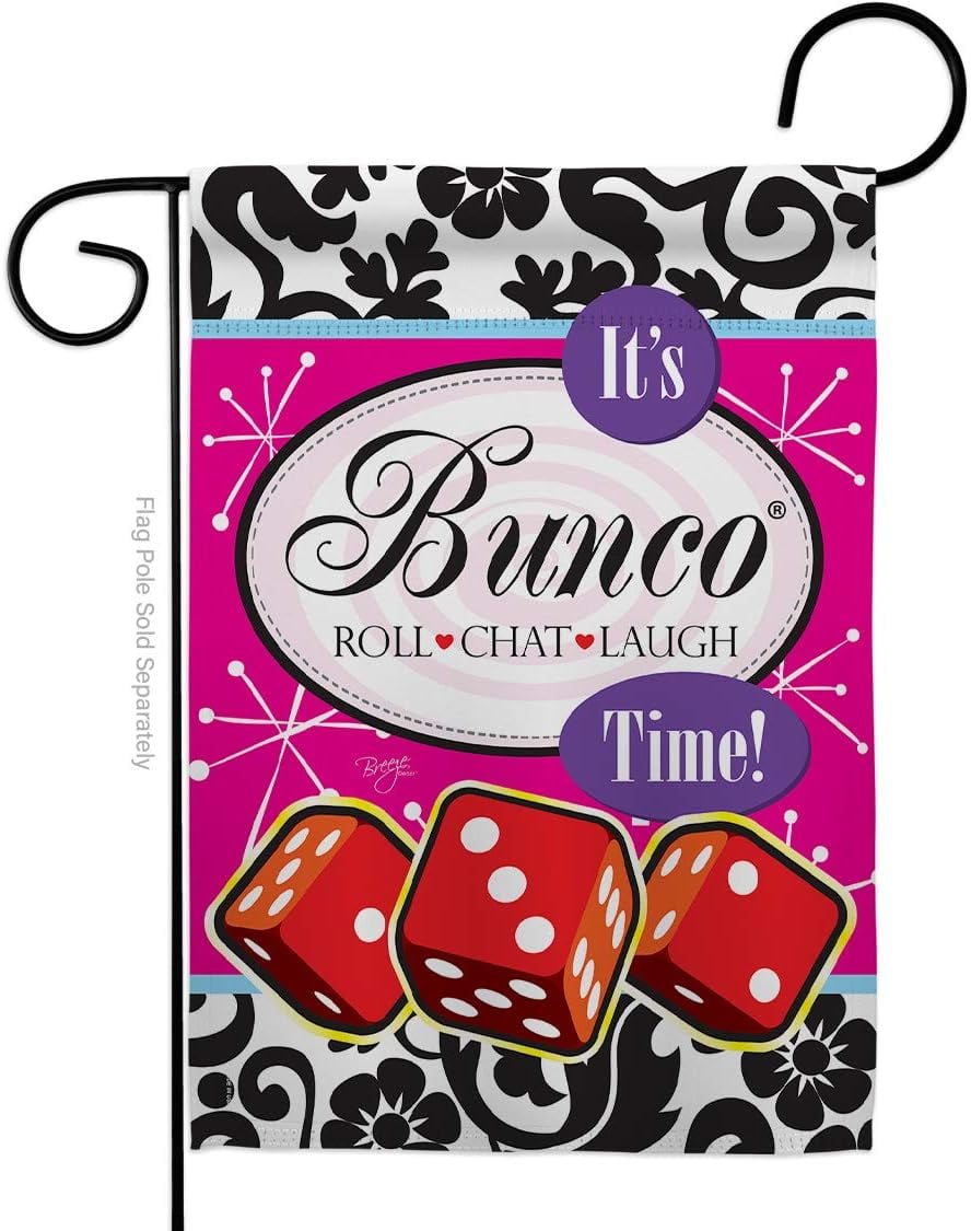 Its Bunco Time Garden Flag Interests Game Night Dice Poker Bingo ...