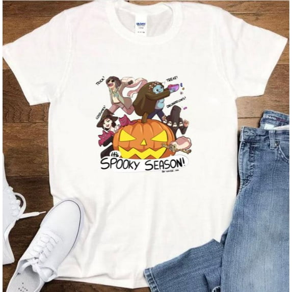 Its Creepy Season Funny Halloween Ghost Pumpkin Witch Bat Themed Unisex ...