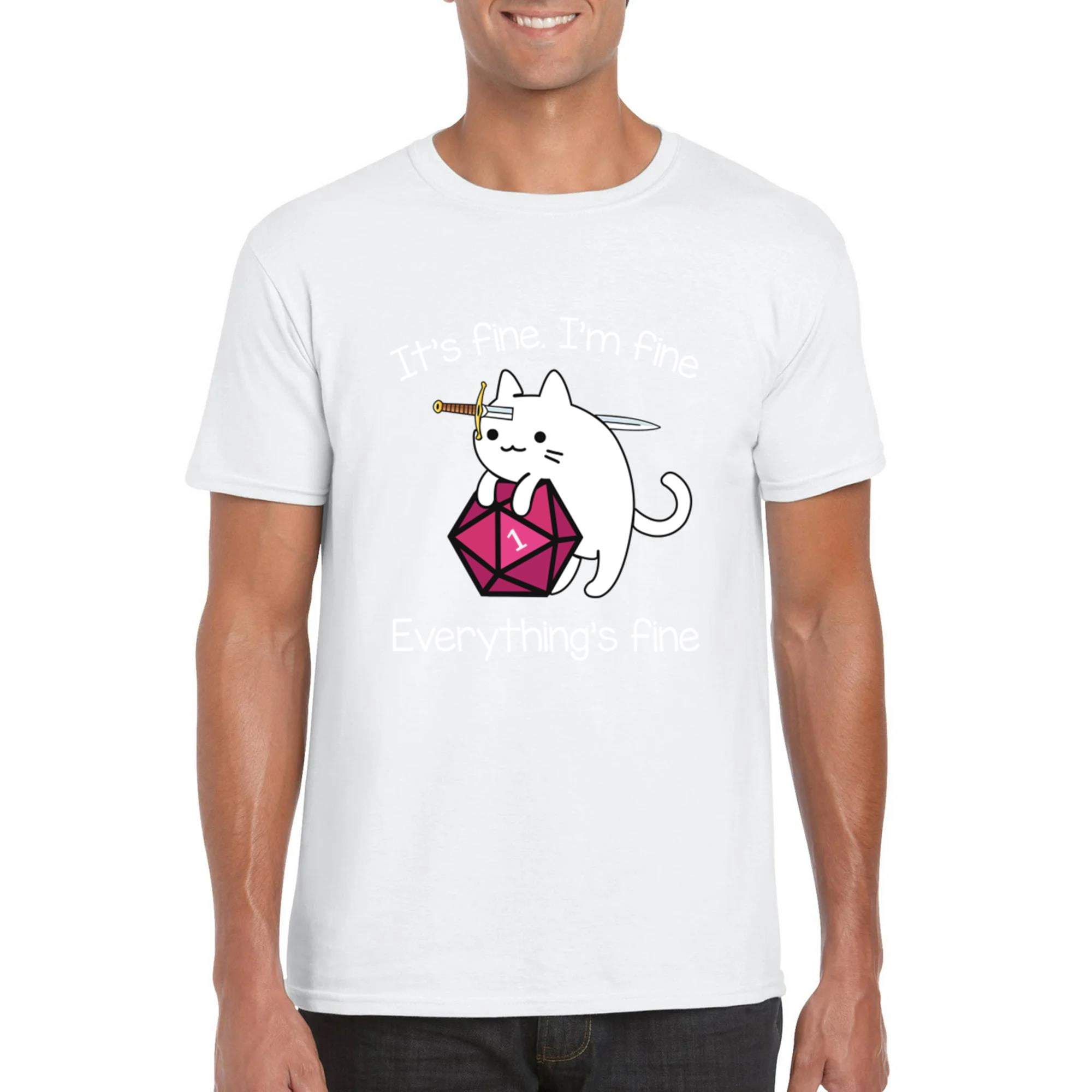 Its Fine Funny Sarcasm Everything Okay Chaos Dog Fire Meme T-Shirt, for ...