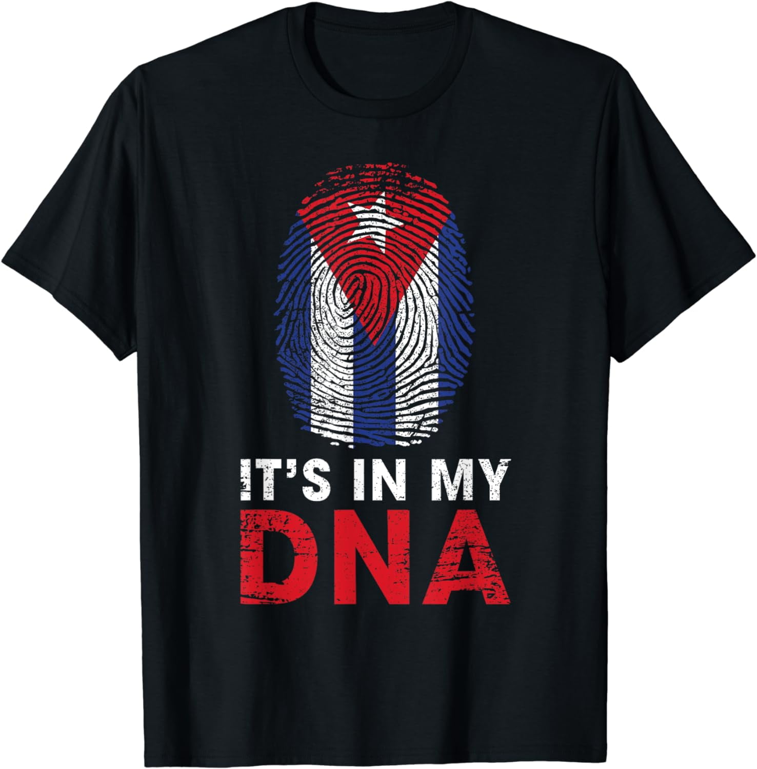Its In My DNA Cuban Fingerprint Cuba Hispanic Heritage Month T-Shirt ...